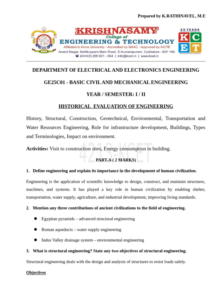 BCM UNIT 1 2 | PDF | Sewage Treatment | Concrete