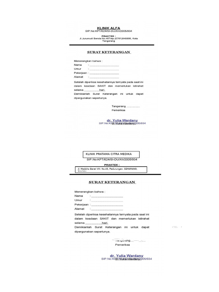 Contoh Surat Izin Kls 8 Ririn | PDF