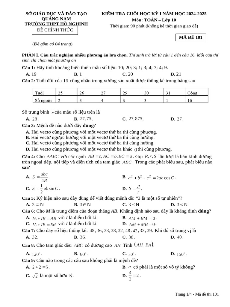 TOÁN 101 Ho Nghinh | PDF