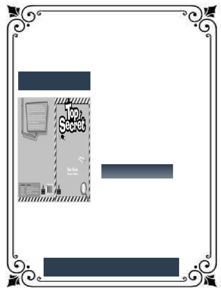 Top Secret 2 Test book Teacher s edition O'Brien Kathleen. ebook 2026 ...