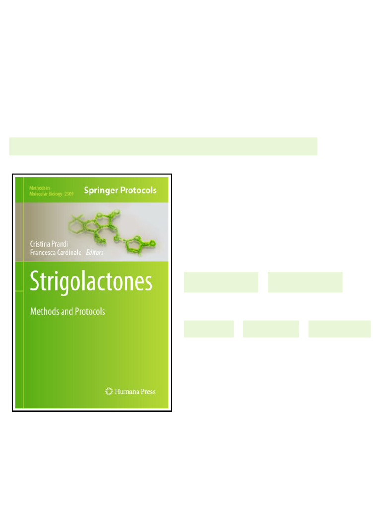 Strigolactones Methods and Protocols 1st ed. 2021 Edition Cristina ...