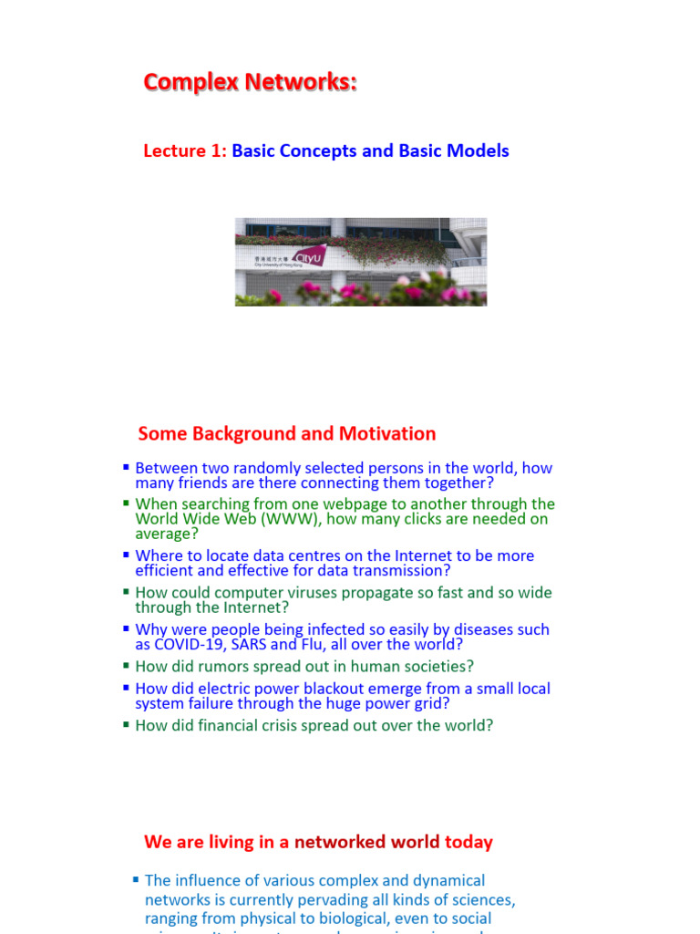 Introduction to Complex Networks Concepts | PDF