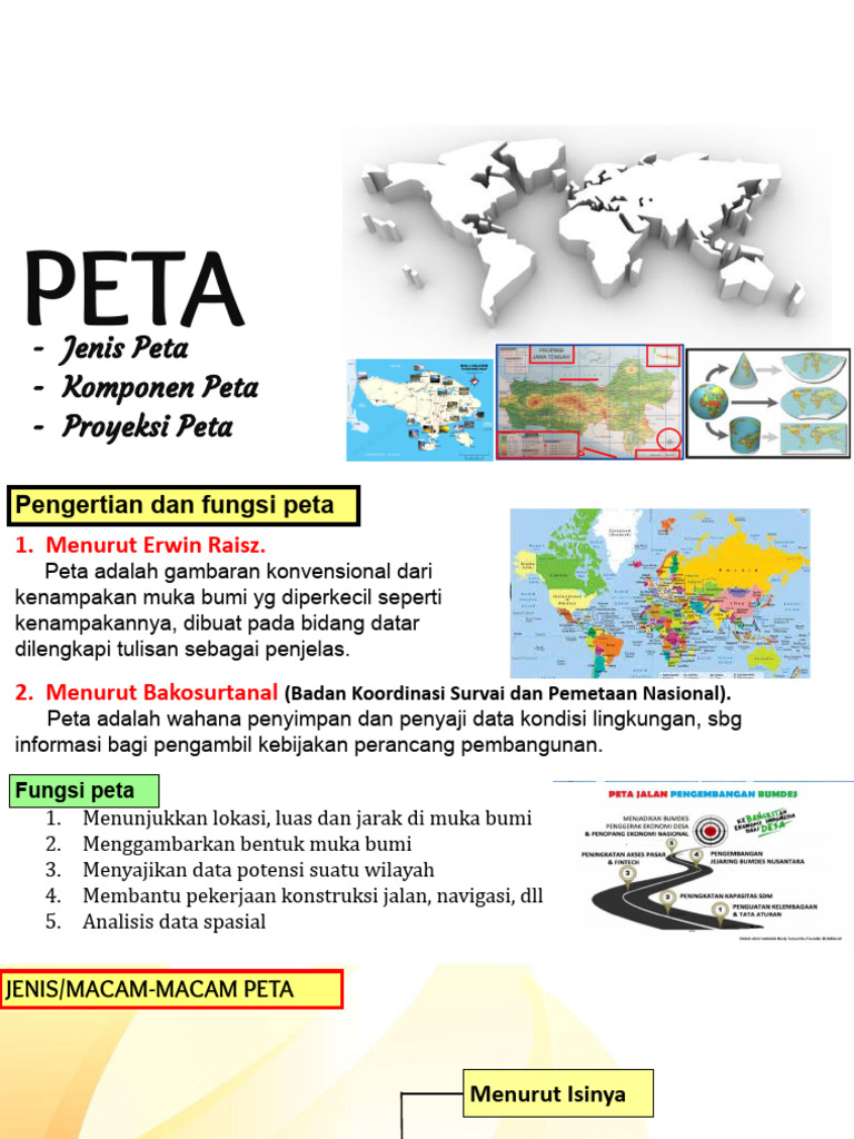 Jenis dan Komponen Peta Lengkap | PDF