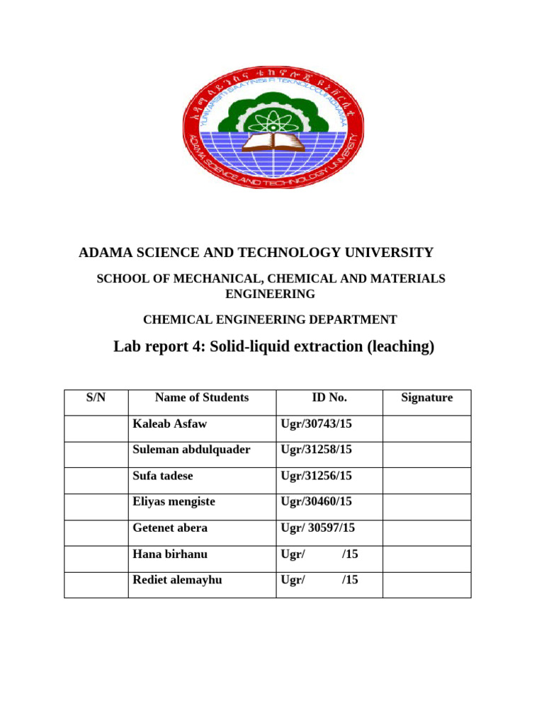 Cover Page Lab Report | PDF