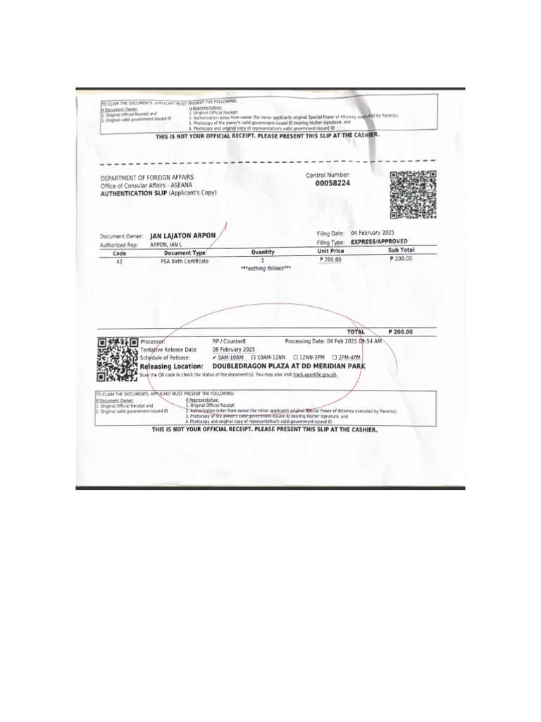 Receipt | PDF