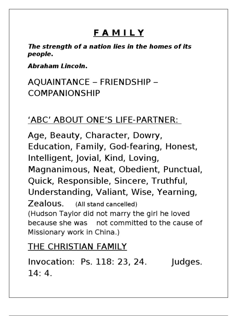 Christian Family - II | PDF | Religious Belief And Doctrine | Torah