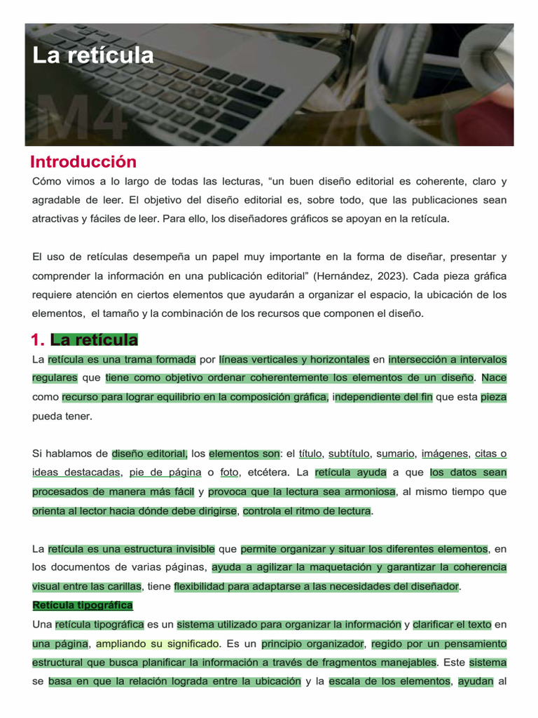 Importancia de la Retícula en Diseño Editorial | PDF | Diseño | Tipografía