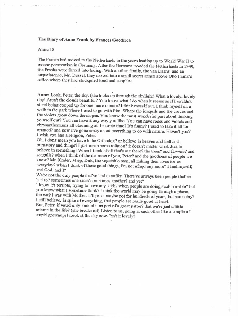 F Anne-The Diary of Anne Frank | PDF