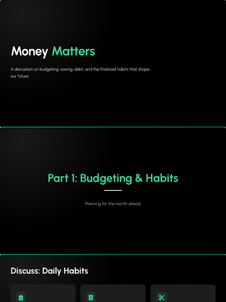 Financial Literacy Discussion | PDF