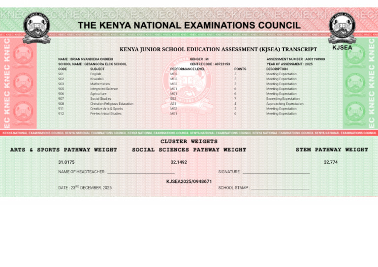 BRIAN NYANDIEKA ONDIEKI KJSEA Transcript Keya - viewModels.headerModel ...