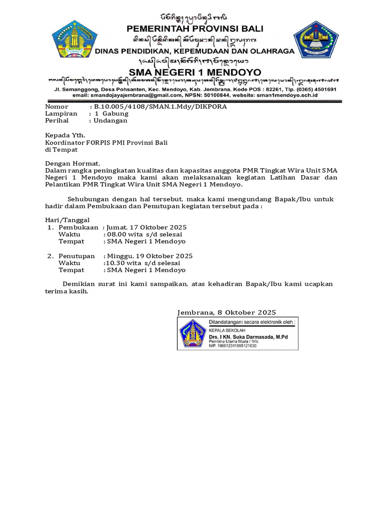 Latihan Dasar PMR Wira SMA Mendoyo | PDF