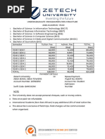 Zetech University 2024 Fee Structure | PDF | Fee | Payments