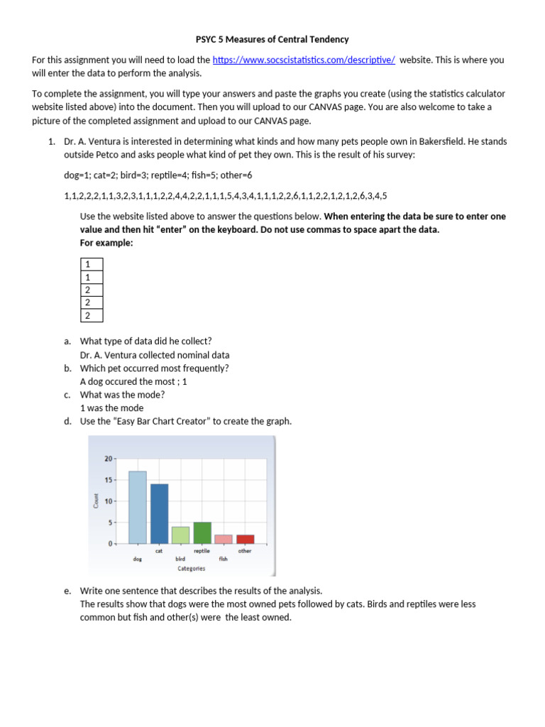 Measures of Central Tendency Analysis | PDF