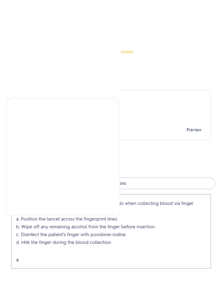 NCCT Phlebotomy Practice Test Guide | PDF | Medical Specialties ...