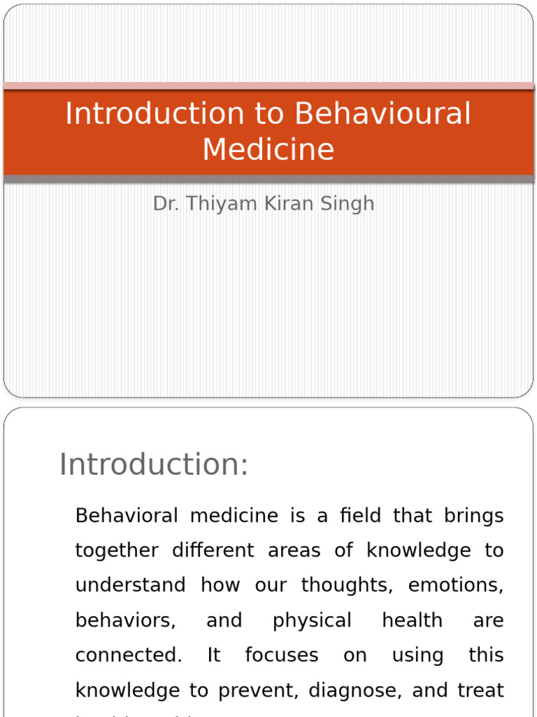 Understanding Behavioral Medicine | PDF | Hypothalamic–Pituitary ...