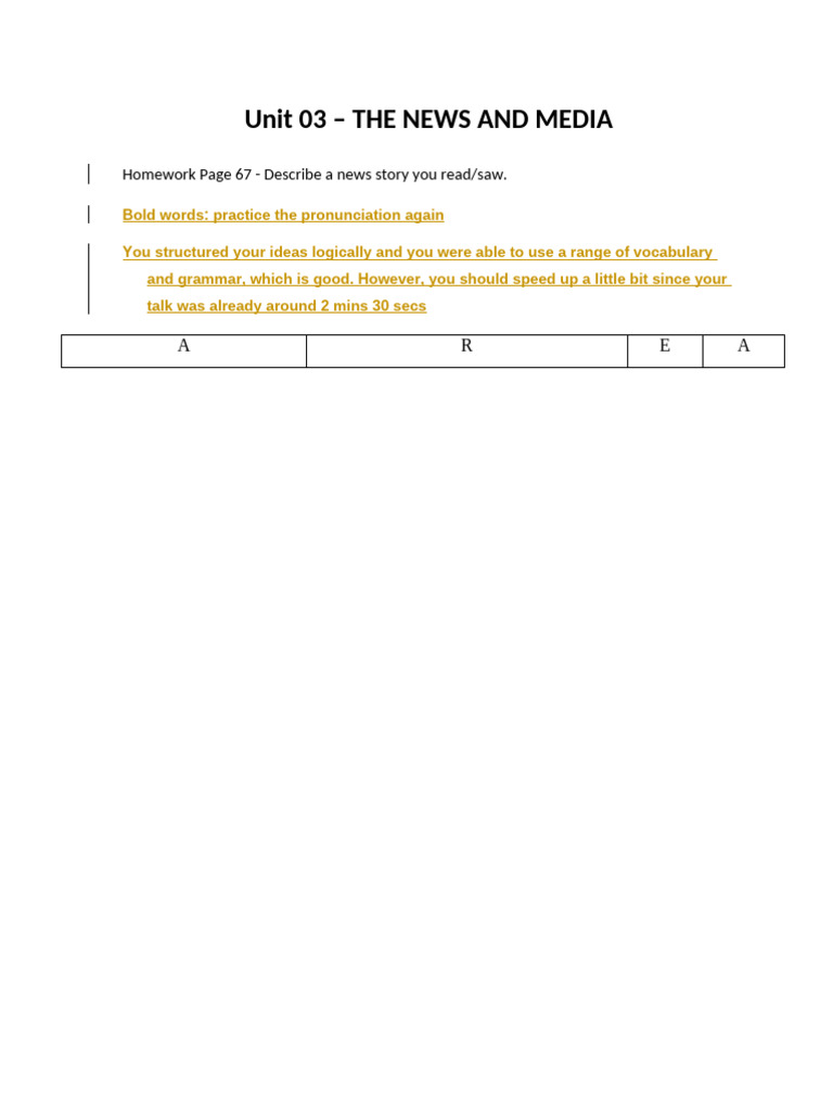 Unit 03-Speaking - The News and Media-Part 2 | PDF