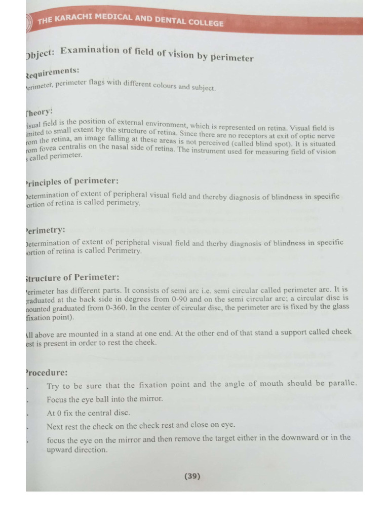 Eye Practical | PDF
