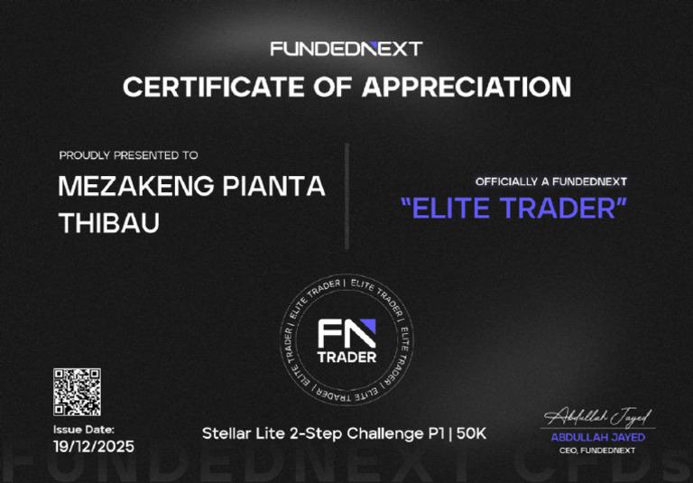 Stellar Lite 2-Step Challenge P1 _ 50K_Certificate | PDF