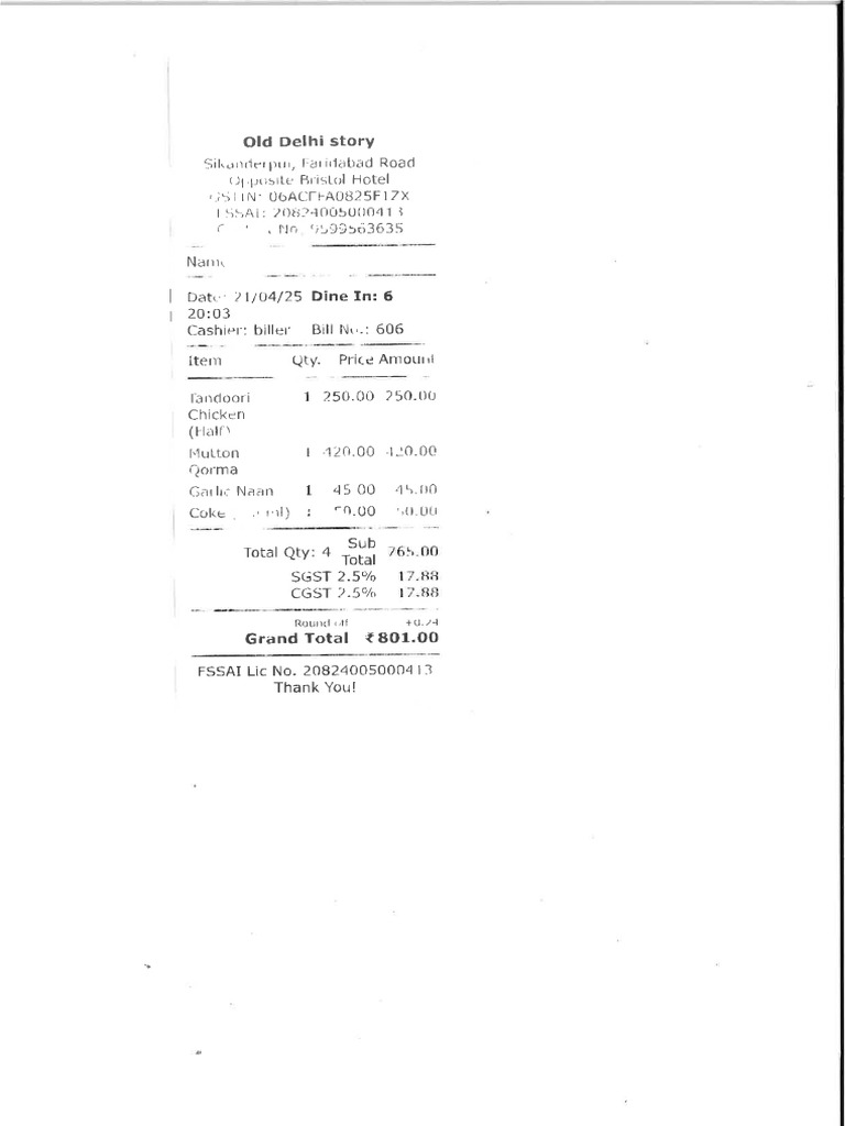 Bill Dinner 1 | PDF