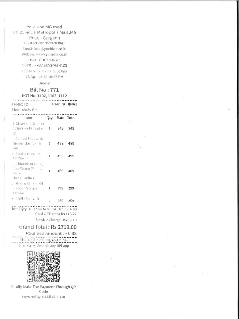 Bill Dinner 2 | PDF