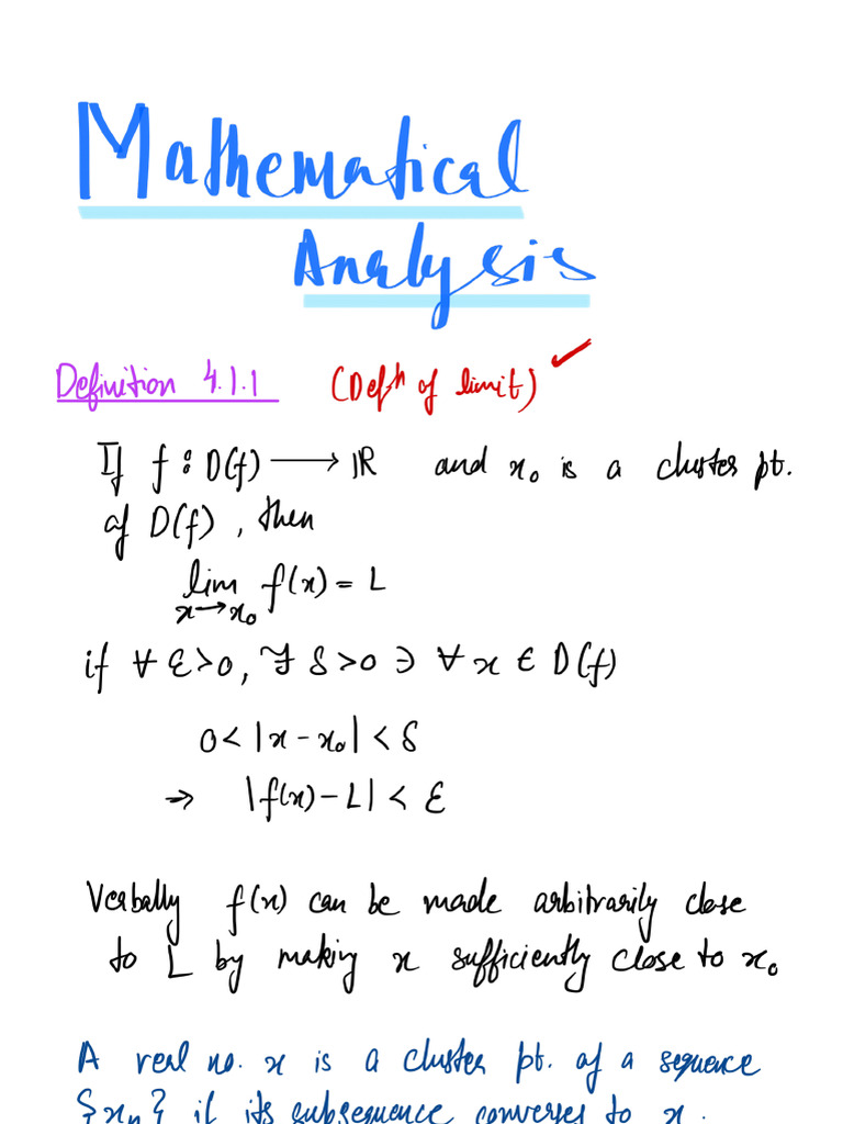 Mathematical Analysis | PDF