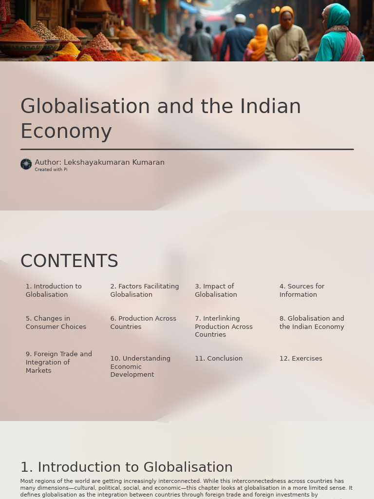 Globalisation's Impact on Indian Economy | PDF | Globalization ...