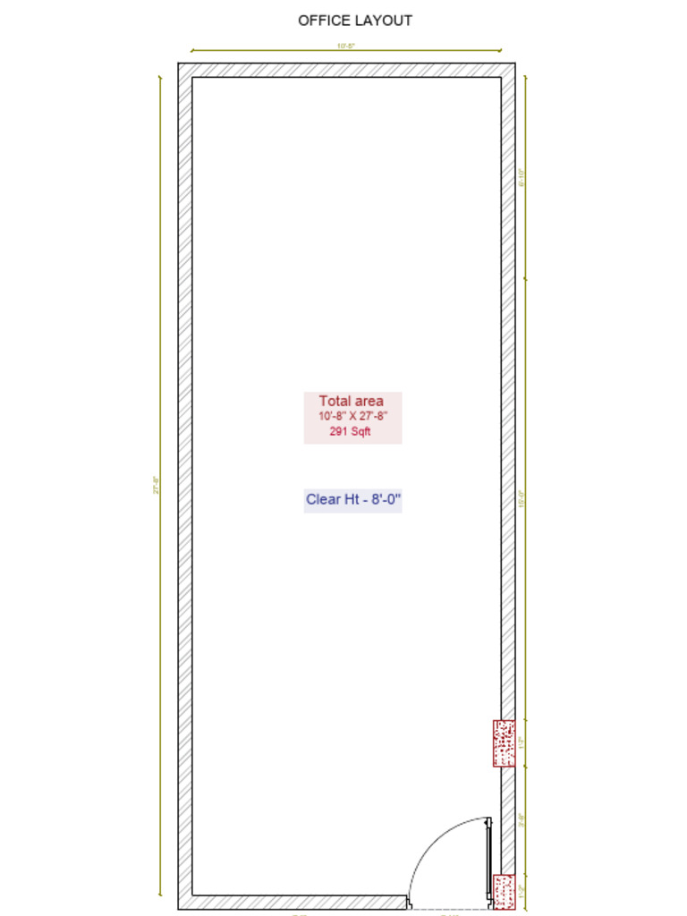 Office Layout Dimensions and Area | PDF