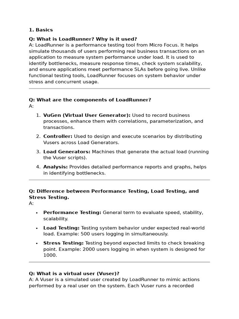 LoadRunner Performance Testing Guide | PDF | Computer Engineering ...