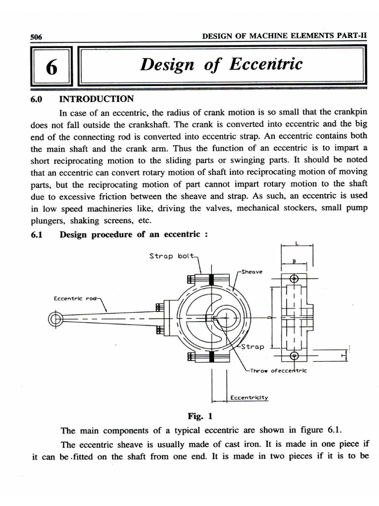 Design of Machine Elements (Part 2) by J S Soni - 6 Design of Eccentric ...