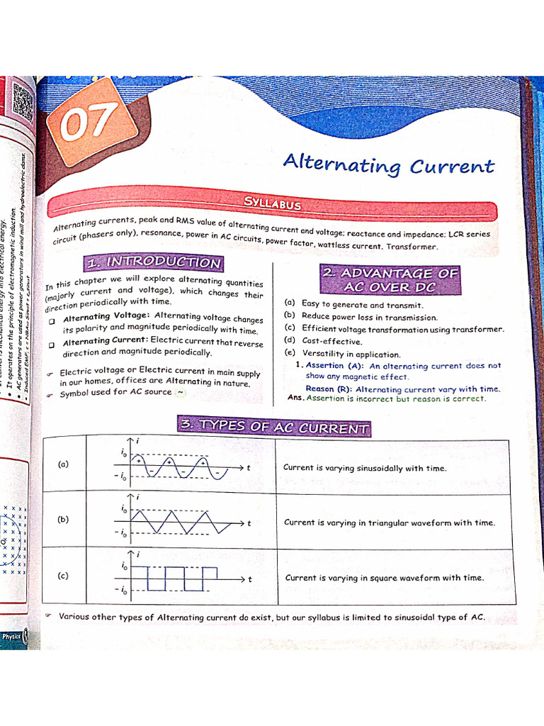 Ch 7 Alternating Current Catalyst | PDF