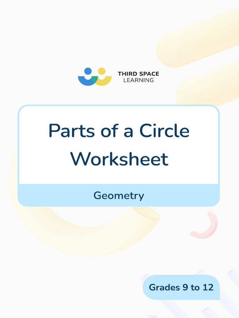 Parts of A Circle Worksheet 1 | PDF | Circle | Diameter