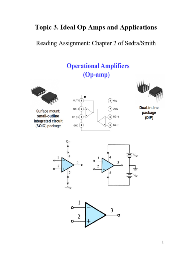 Set3. Ideal Op Amps | PDF | Amplifier | Operational Amplifier