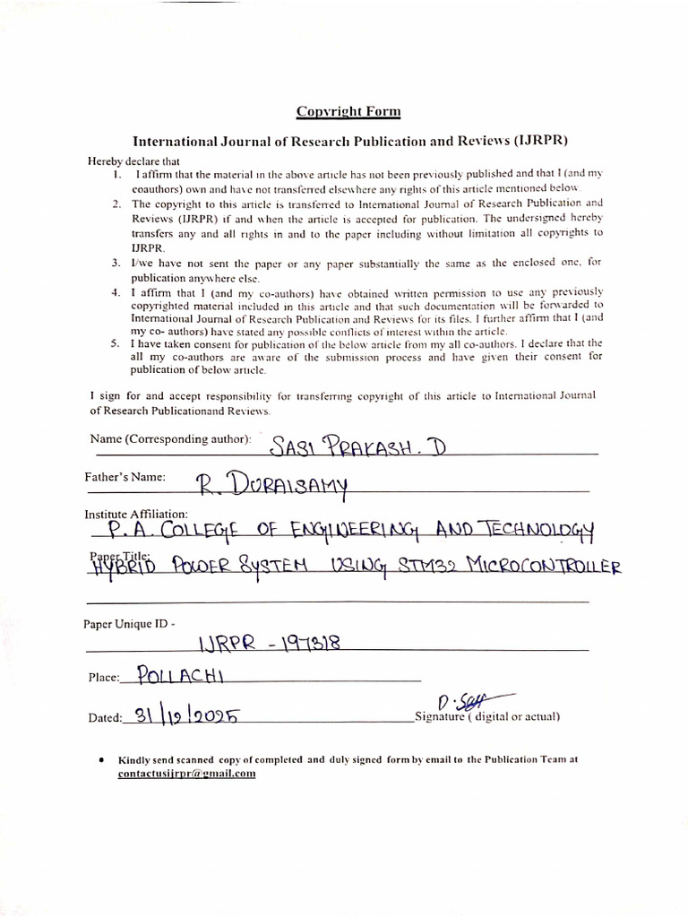 Copyright Form | PDF