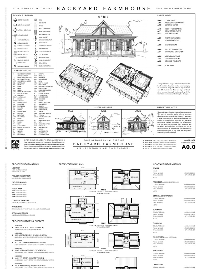 Backyard Farmhouse Design Plans | PDF | Building Technology | Building ...