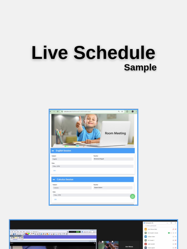 16 Live Schedule Sample | PDF