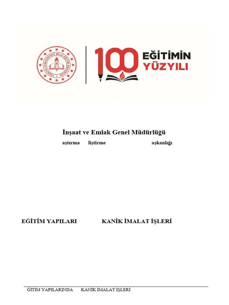 Egitim Yapilarinda Mekanik Imalat Isleri Kilavuzu | PDF