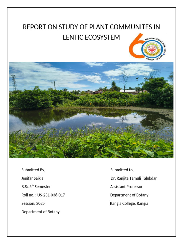 Lentic Report | PDF