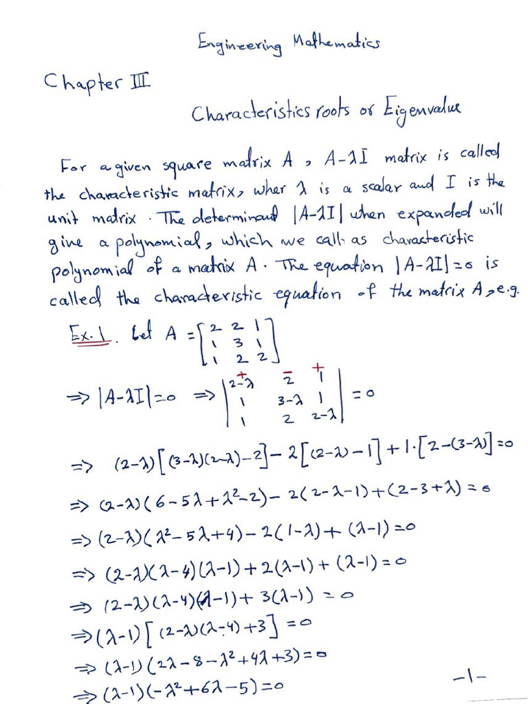 Eng Math-Ch 3 | PDF