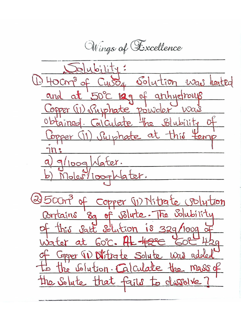 Solubility Calculations | PDF