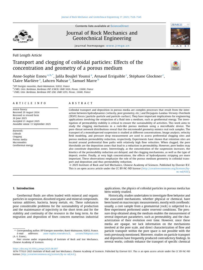 Colloidal Transport in Porous Media | PDF | Porosity | Porous Medium