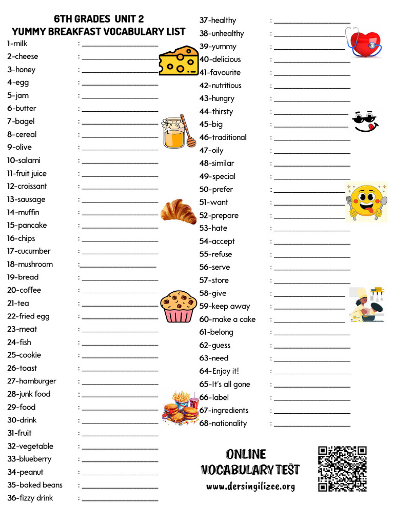 6th Grades Unit 2 Vocabulary List - Spring 2025 | PDF