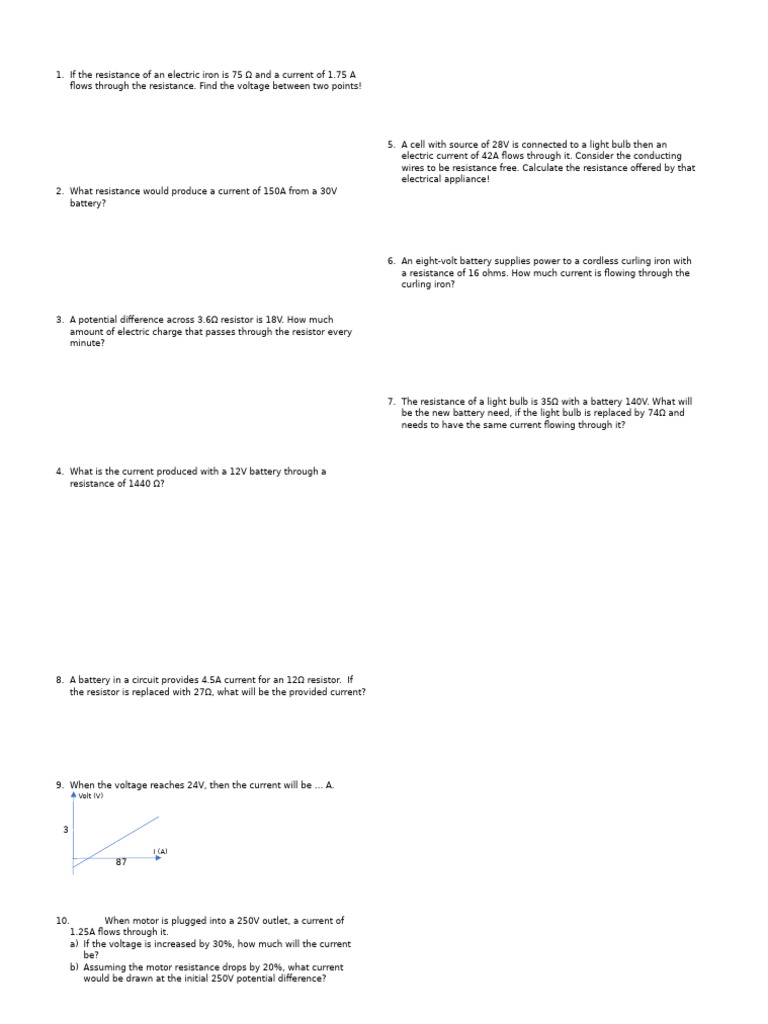 Physics (Ohm's Law) | PDF