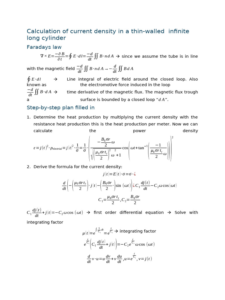 Calculation of The Energy Generated in A Infinite Thin-Walled Long Tube ...