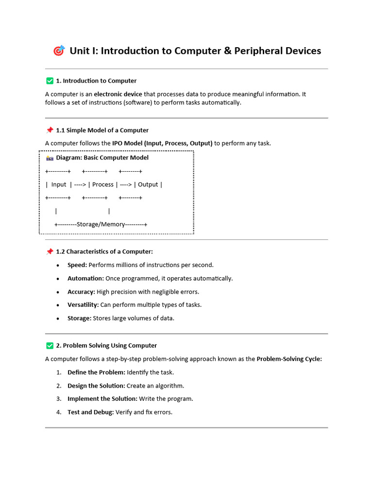Computer Basics and Peripheral Devices | PDF | Computer Data Storage ...