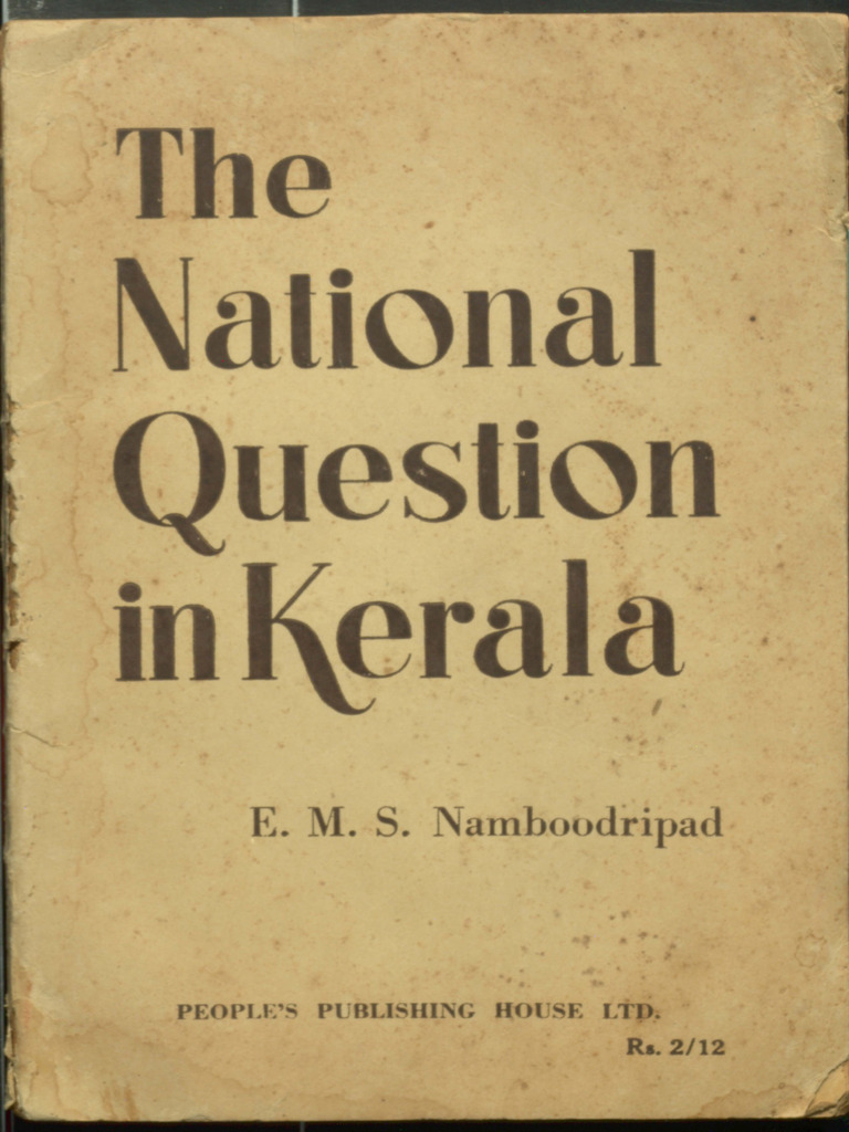 The National Question in Kerala | PDF