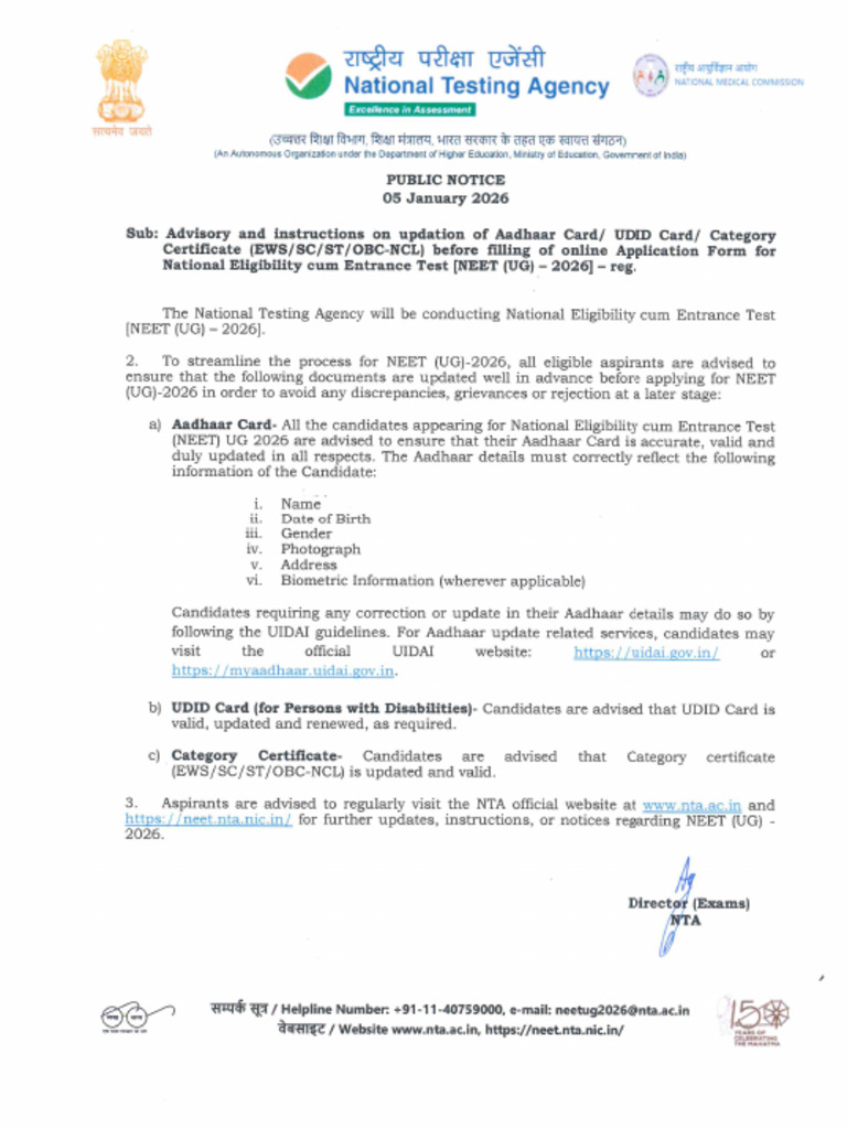 Nta Notice !! | PDF