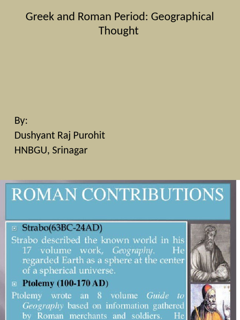 Greeko-Roman Geographical Thought | PDF