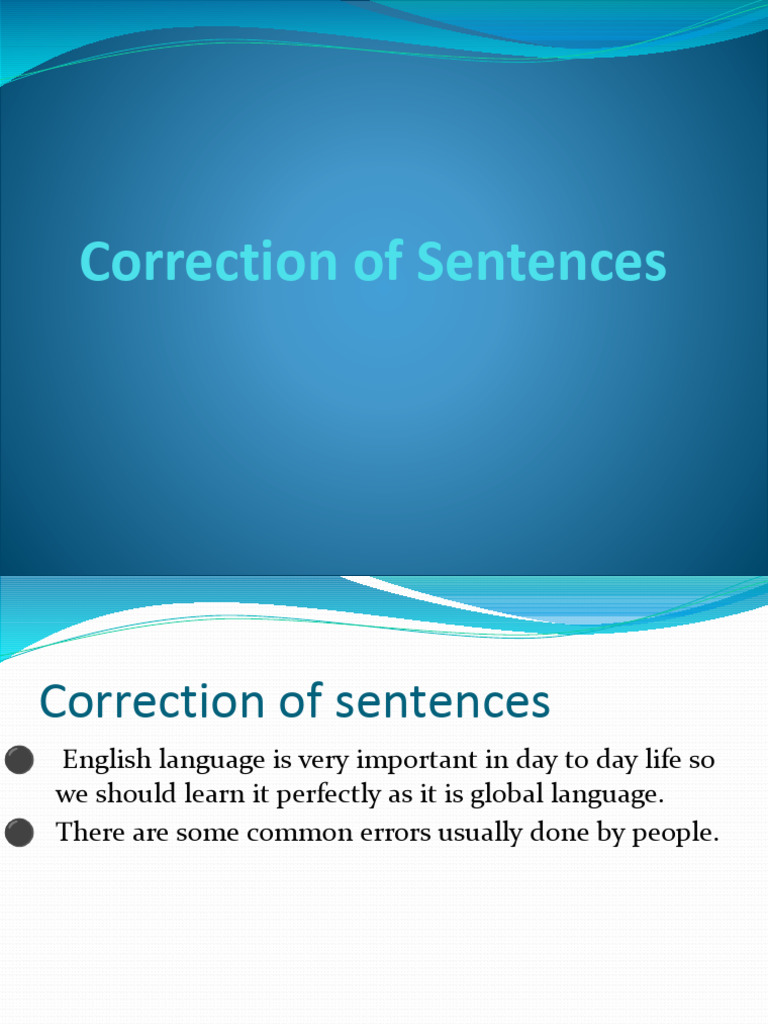 Common English Sentence Corrections | PDF | Plural | Grammatical Number