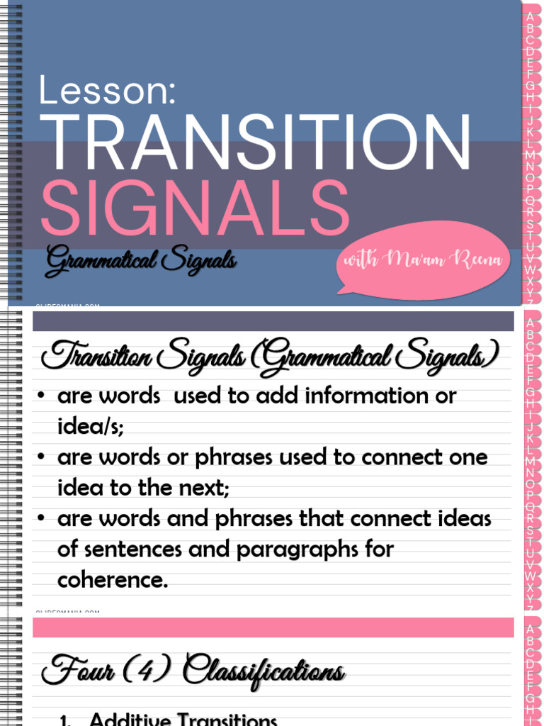 Understanding Transition Signals | PDF