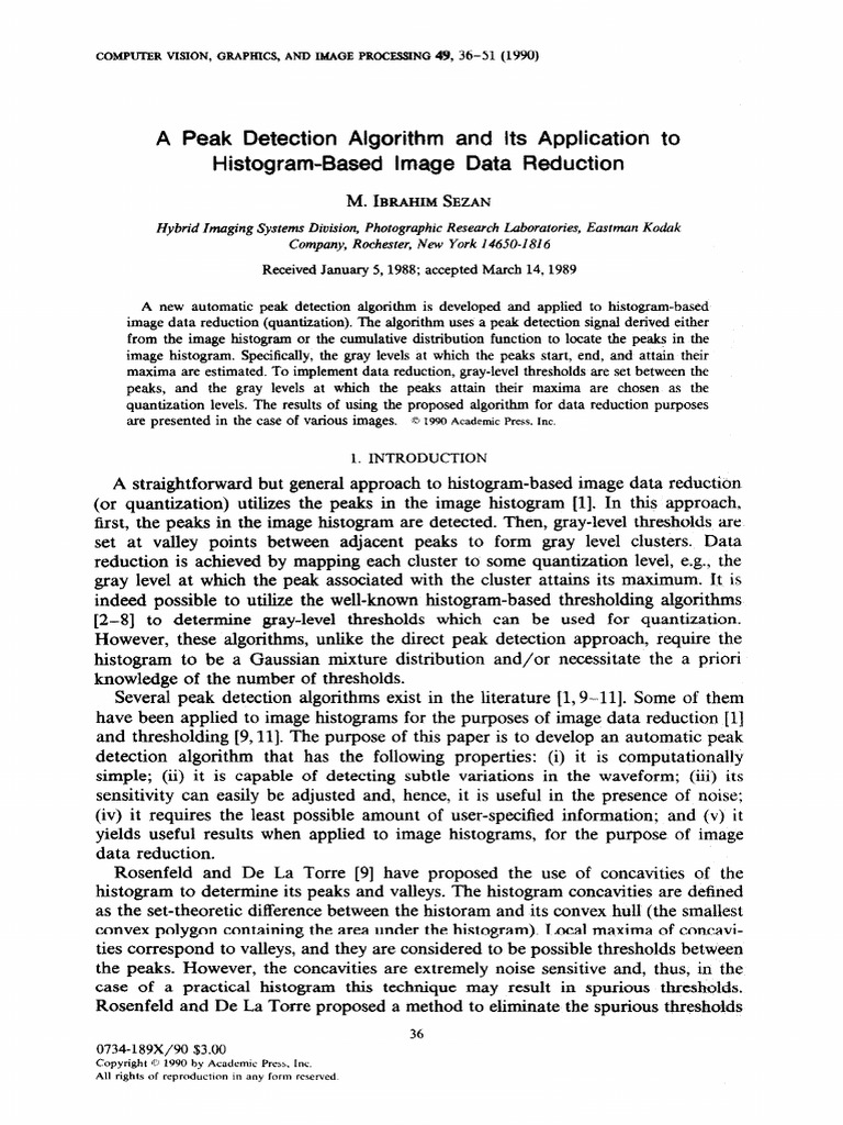 A Peak Detection Algorithm and Its Application To Histogram-Based Image ...